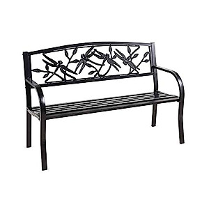 Plow and Hearth Dragonfly Metal Garden Bench