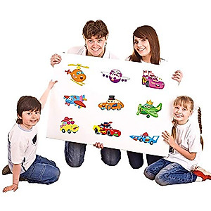 36 PCS Make a Face Stickers, Make Your own Stickers, Car and Airplane Sticker for Kids, Stickers as Gift of Festival, Reward, Birthday, Party Favor, Art Craft, Kids Party Favors