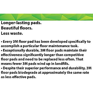 3M Buffer Floor Pad 5100, Red, 12", Removes Soil, Scratches, Scuff Marks, and Black Shoe Heel Marks