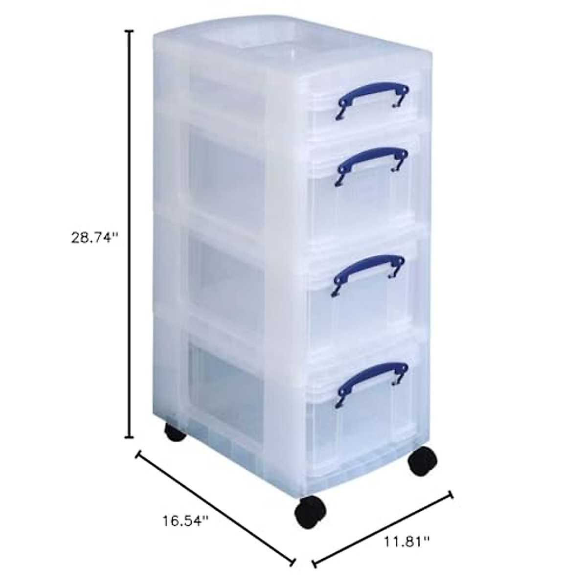 Really Useful Box Box Tower Transparent Capacity: 1 x 4.0 L + 3 x 9.0 L