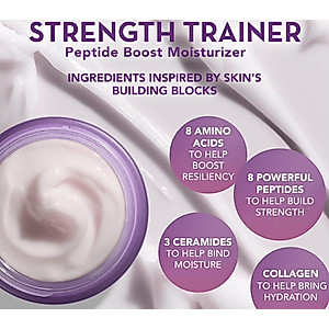Ole Henriksen Strength Trainer Peptide Boost Moisturizer Full Size 50ml 1.7 Fluid Ounce Jar