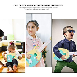 Generic 15 Inch Guitar Toy Ukulele Toy 4 Strings Early Educational Instruments Dinosaur Musical Gift Musical Instruments Toys for Kids Toddlers Year of 3+