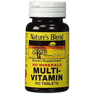 Nature's Blend Multi-Vitamin No Minerals 100 Tabs (Model: 3824)