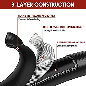 PatioGem 12 FT Propane Quick Connect Hose for RV to Gas Grill, Propane Quick Connect Fittings for 1 LB Throwaway Bottle Connects 1 LB Portable Appliance to RV 1/4" Female Quick Disconnect