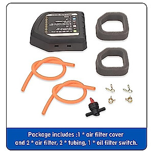 308649003 5687301 Air Filter & Cover & Oil Tube for Ryobi RY251PH RY252CS RY253SS RY254BC