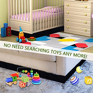 Under Couch Blocker Under Bed Blocker 4IN Toy Blockers for Furniture Bed Bumpers with Strong Adhesive, Stop Things Going Under Sofa Couch or Bed, Easy to Install