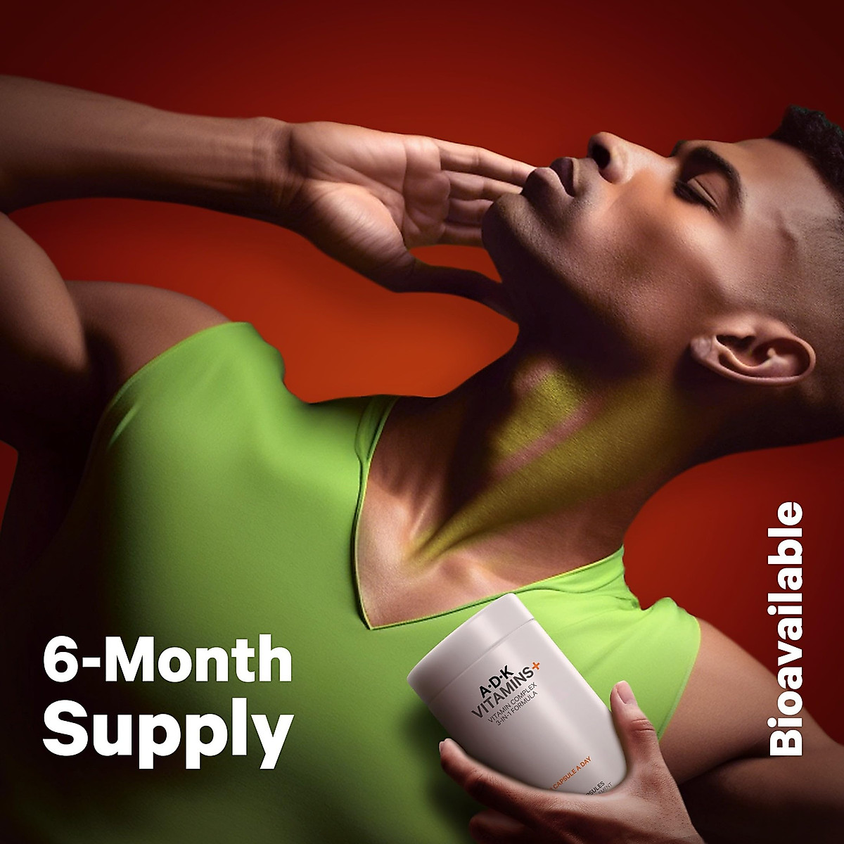 Codeage Vitamin ADK, 6-Month Supply 1 Capsule Per Serving, Immune, Bone & Heart Support, Fat Soluble Vitamins A, Vitamin D3 5000 IU, Vitamin K1 & K2 (MK4 & MK7), A D K Vitamin Supplement, 180 Capsules