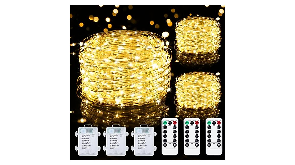 Mlambert 33FT Fairy String Lights - Dimmable & Remote Control