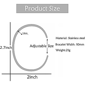 Jojomina To My Husband In Heaven Memorial Bracelet, Engraved Remembrance Sympathy Cuff Bangle Bracelet I Was Supposed to Mantra Cuff Bangle for Loss of Husband