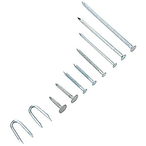 TIMCO Nails Galvanised Bright Mixed Tray - 300pcs - A Selection of galvanised and Bright Steel Nails for Internal and Exterior Applications