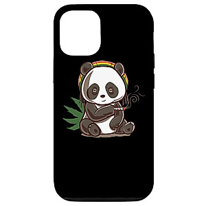 iPhone 14 Pro Weed Smoking Panda Marijuana Cannabis Stoner THC CBD 420 Case