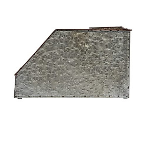 Creative Co-op DA6881 Metal Desk Organizer with 4 Compartments in Galvanized Finish