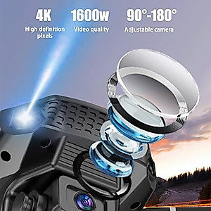 Drone With Dual 1080P HD FPV Camera 𝗥𝗲𝗺𝗼𝘁𝗲 𝗖𝗼𝗻𝘁𝗿𝗼𝗹 Altitude Hold Headless Mode Start Speed Adjustment Foldable Drone Trajectory Flight