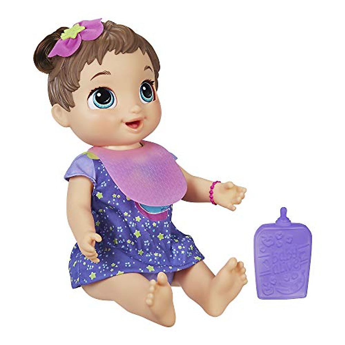 Baby Alive Baby Grows Up (Dreamy) - Shining Skylar or Star Dreamer, Growing and Talking Baby Doll, Toy with 1 Surprise Doll and 8 Accessories, Blue