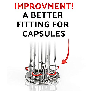 BluePeak Nespresso Carousel - Holds 50 Capsules, OriginalLine Pod Storage - Nifty Nespresso Pods Holder - Coffee Pod Dispenser Organizer Rack Stand, 360-Degree Rotation, Elegant, Modern Chrome Finish