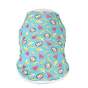 BESUFY Dog Onesie,Puppy T-Shirt Cartoon Printing Adorable Polyester Two-Legged Dog Vest Blouse for Daily Life Little Bee XS