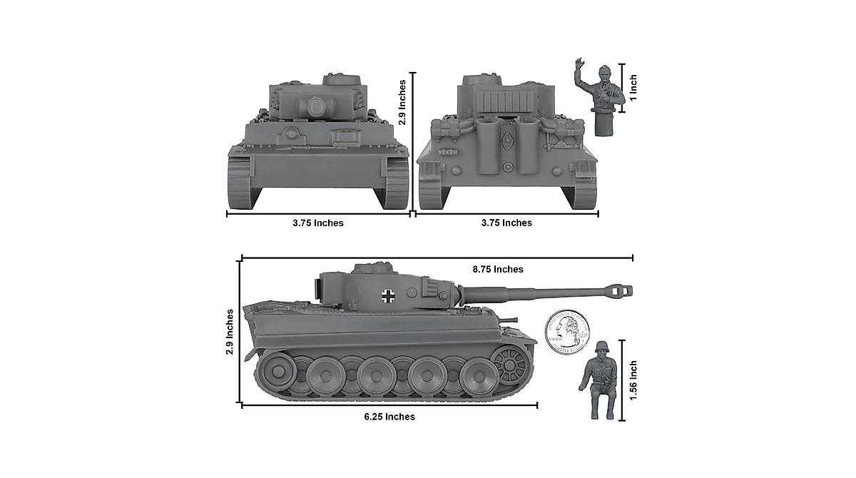 BMC CTS WW2 German Tiger I Tank 1:38 Scale Vehicle
