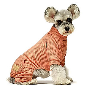 Fitwarm Turtleneck Thermal Dog Clothes Puppy Pajamas Doggie Outfits Cat Onesies Jumpsuits Salmon Small