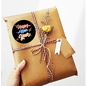 Top label Christmas Happy New Year Stickers,New Year Envelope Seals,Holiday Party Favors Supplies,2 Inch Chinese New Year Decorations Labels,250 Pcs Per Pack (Top label20210923)