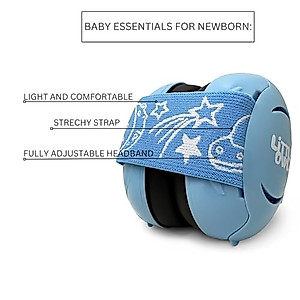 Little Owl Noise Cancelling Headphones for Kids - Baby & Toddler Ear Protection Earmuffs with Elastic Headband