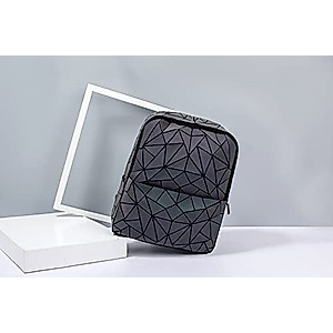 Women Geometric Luminous Backpack Fashion Bags Lingge Flash Travel School College Rucksack NO.5L