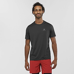 Salomon Men's XA Tee, Black/Heather, Small