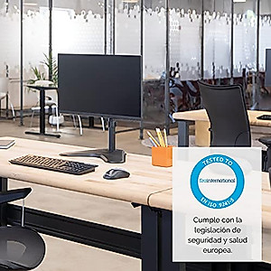 Fellowes 8049601 Professional Series Free-Standing Monitor Mount, Adjustable Computer Monitor Stand for Desk with Single Monitor Arm, 32 Inch Monitor Capacity