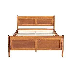 Harper & Bright Designs Full Bed Frame with Headboard and Footboard, Full Size Platform Bed, Wood Kids Full Size Bed Frame for Boys, Girls,No Box Spring Needed,Oak