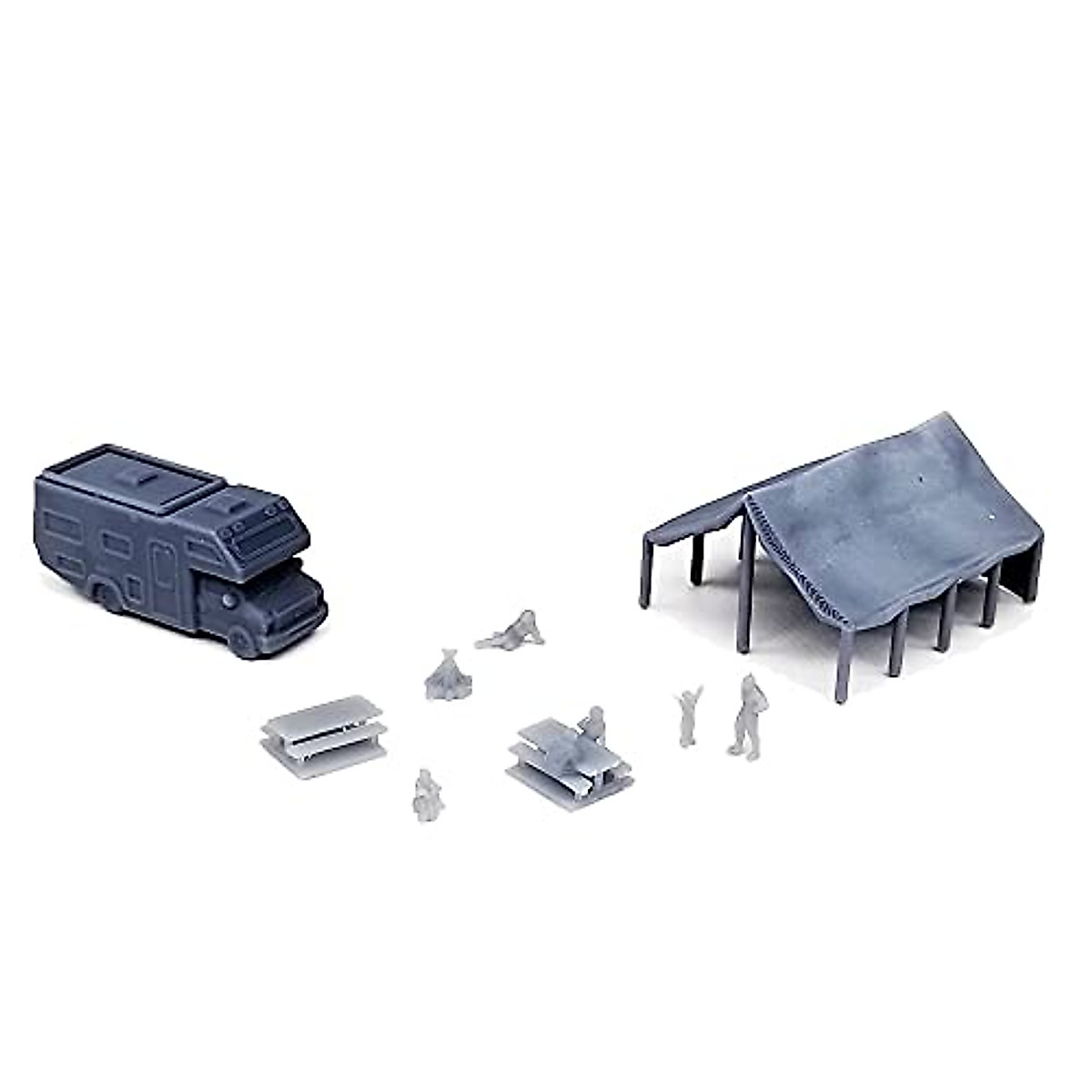 Outland Models Railroad Scenery Structure RV Park Camsite Set with People 1:160 N Scale
