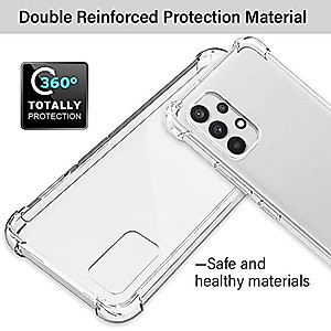 for Samsung A53 5G Case, Galaxy A53 5G Case and Screen Protector, Shockproof Crystal Clear Slim Soft Silicone TPU Protective Phone Cover for Samsung Galaxy A53 5G (Clear)