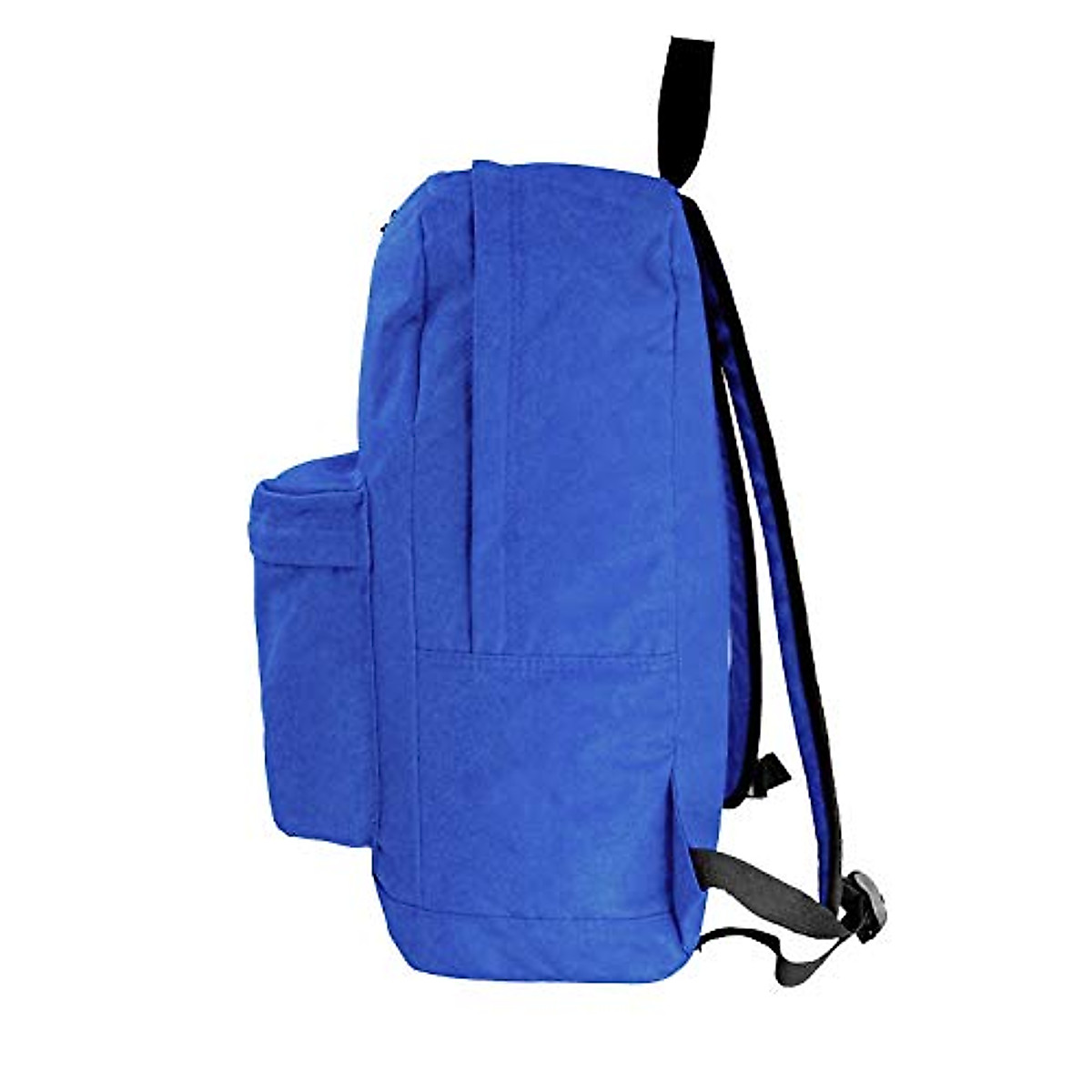 K-Cliffs Classic Bookbag Basic Backpack Simple School Book Bag Casual Student Daily Daypack 18 Inch with Curved Shoulder Straps Royal Blue
