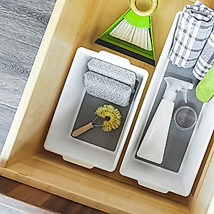 madesmart Classic Small Deep Bin - White | CLASSIC COLLECTION | Heavy-duty | Non-slip Lining and Rubber Feet | BPA-Free