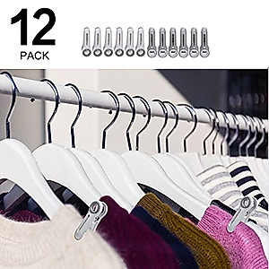 Traceless Clothes Pins12PCS,Plus Plastic Clips with Soft TPE Grip,Non-Slip Drying-Clothing pins Beach Towel Clips Clothes pins,Food Bag Clips for Outdoor Home Kitchen clothespins Clothespin