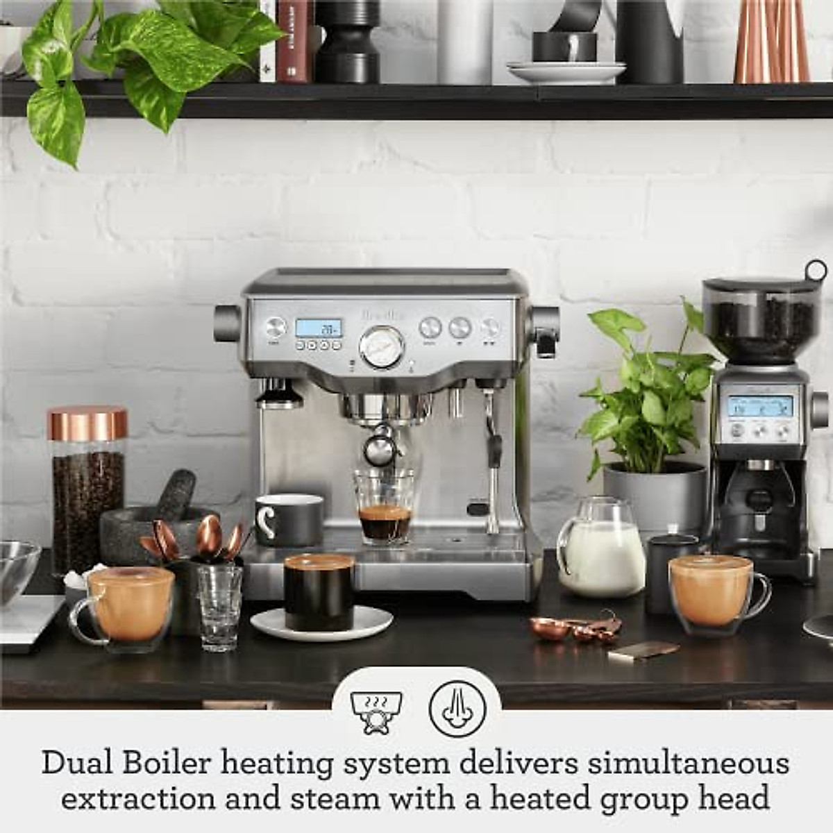 Breville BES920XL Dual Boiler Espresso Machine,84 oz, Brushed Stainless Steel