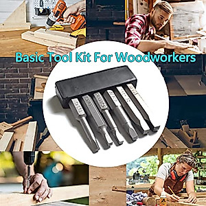 Square Head Screwdriver Bits 6 Sizes SQ1, SQ2, SQ2.7, SQ3, SQ4, SQ5, SKZIRI 6PCS 1/4 Inch Hex Shank Square Screwdriver Tool Set Kits Magnetic Tips For Poket Hole Jig