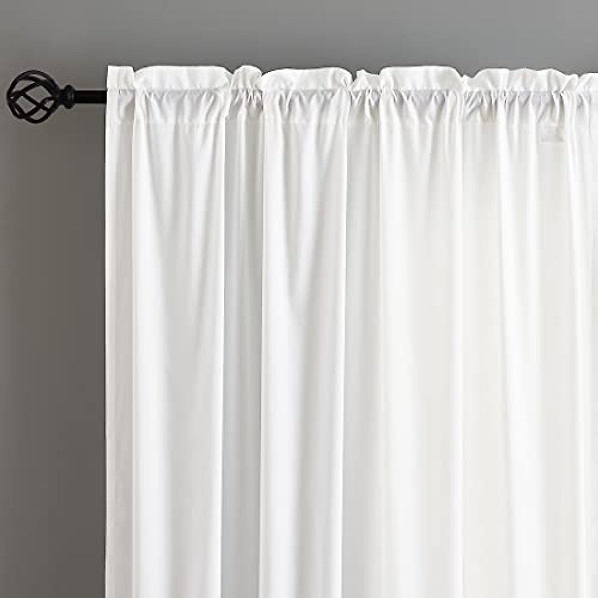 Privacy White Sheer Curtains That Let Light in, Rod Pocket Semi Sheer Privacy Curtains 95 inch Length 2 panels, Soft Velvet Opaque Privacy Draps for Windows Living Room Bedroom French Doors (52"x 95")
