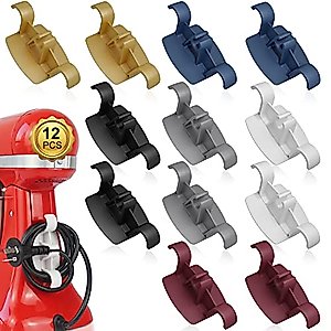 12 Pcs Cord Organizer for Kitchen Appliances,6 Colors Appliance Cord Organizer Stick On, Cord Wrappers for Mixer Pressure Cooker Coffer Maker Toaster