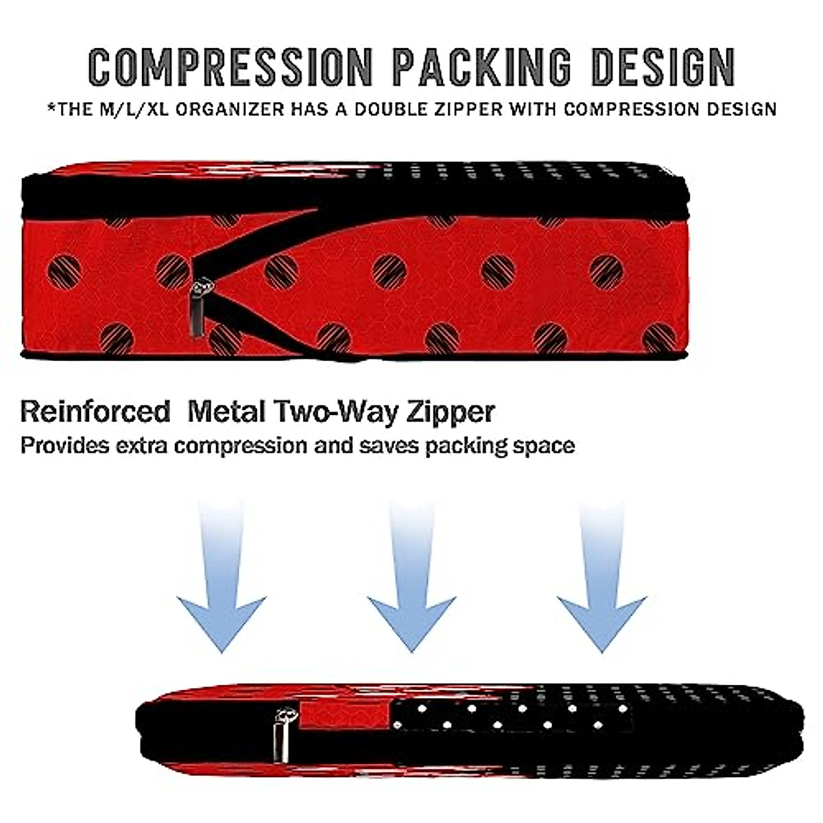 6 Set Compression Packing Cubes Compressed Storage Bags for Carry on Suitcases Packaging Luggage Bags Organizers for Travel