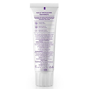 R.O.C.S. PRO Toothpaste - Non-Fluoride Oral Care for White Teeth, Healthy Gums (Electro, Pack of 3)