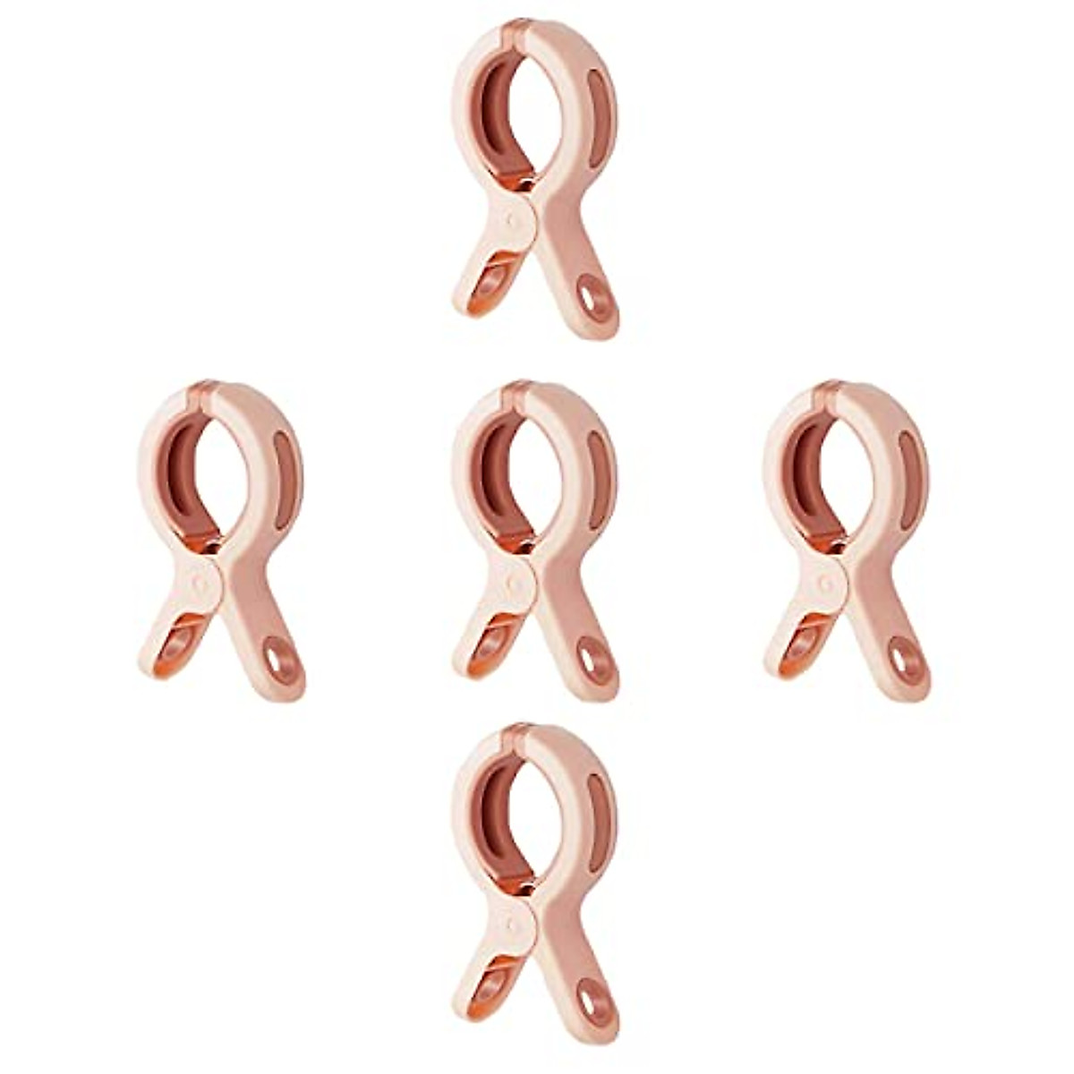 Sun Tongs,Clothes Clip,5Pack ,Silicone Plastic Strong Clip,Large Clip,Beach Towel Clip,Beach Chair for Cruising Swimming Pool Chair,Prevent Quilt from Being Blown Away,Fashionable Bright Color (Pink)