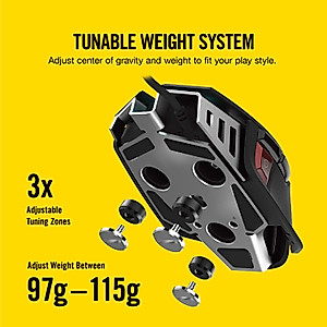 CORSAIR M65 ELITE RGB - FPS Gaming Mouse - 18,000 DPI Optical Sensor - Adjustable DPI Sniper Button - Tunable Weights - Black (Renewed)