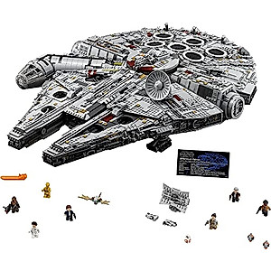 LEGO Star Wars Ultimate Millennium Falcon 75192 - Expert Building Set and Starship Model Kit, Movie Collectible, Featuring Classic Figures and Han Solo's Iconic Ship, Best Gift for Adults