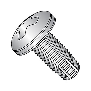 Small Parts 0812FPP188 18-8 Stainless Steel Thread Cutting Screw, Plain Finish, Pan Head, Phillips Drive, Type F, #8-32 Thread Size, 3/4" Length (Pack of 50)