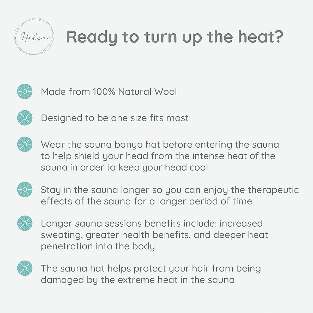 Sauna Hat, Handmade Wool Cap for Sauna, Protect Hair, Stay in Sauna Longer, Enhance Sauna Benefits, Regulate Temperature. Gift for Sauna Users, Sauna Accessory for Women and Men.