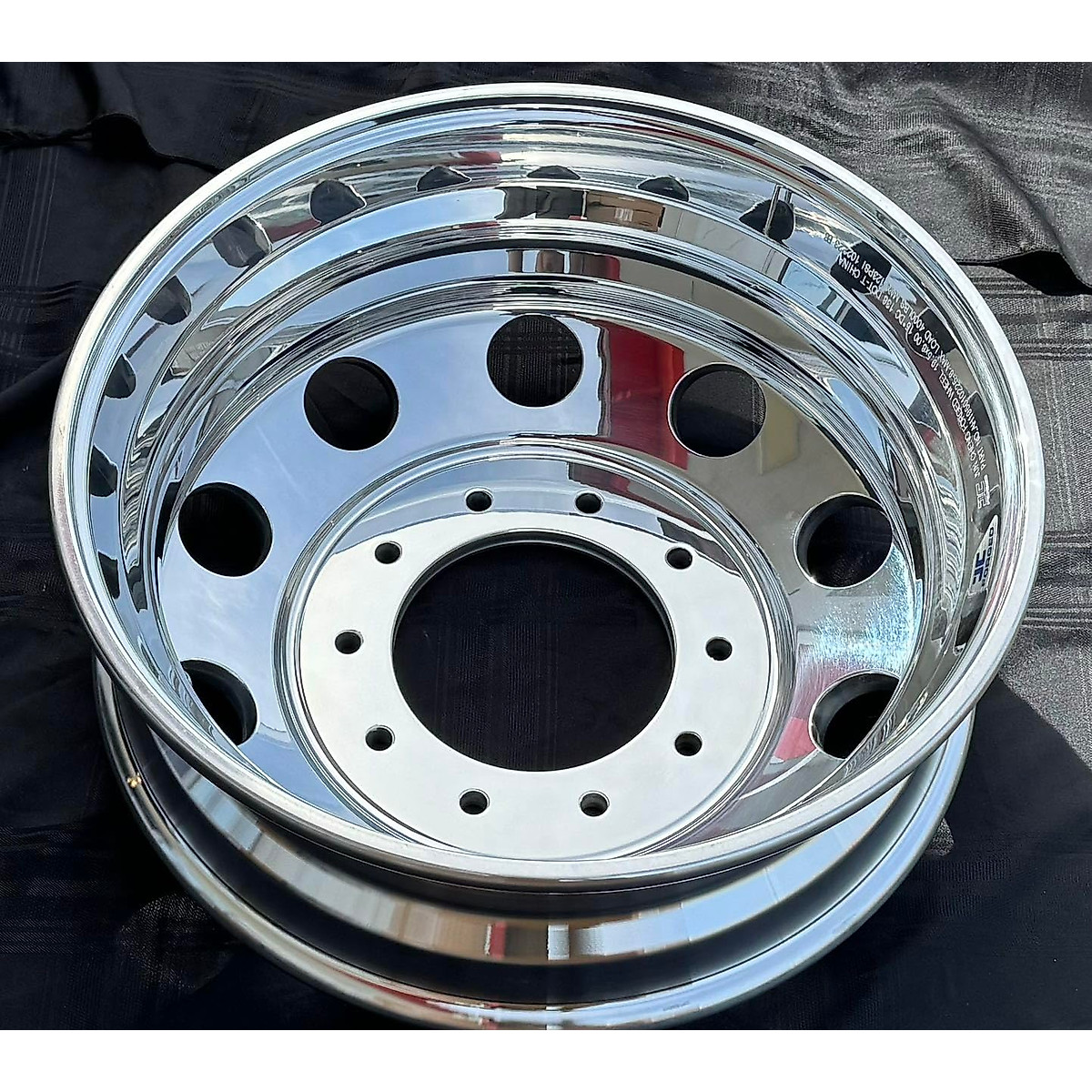 Generic 19.5 inch x6 aluminum wheels extra Polished Dual Wheel PCD 10HOLES X 225MM for 2005-2021 FORD F450 F550 DODGE 4500 5500