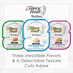 Purina Fancy Feast Gourmet Wet Cat Food Variety Pack, Petites Gravy Collection, break-apart tubs, 24 servings - (Pack of 12) 2.8 oz. Tubs