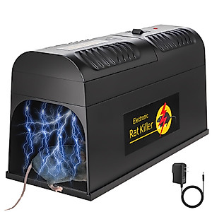 Electric Mouse Trap Zapper,Upgraded High Voltage Electric Mice Traps for House Indoor Kill,Effective Electric Rat Traps Outdoor, Reusable and No Touch Rodent Control for Home Attic Garage