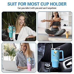 Personalized Gifts Custom Tumbler with Straw 40 Oz Customized Stainless Steel Insulated Travel Cup Add Name,Photo,or Logo,Custom Travel Coffee mug,Personalized Photo Gifts for Women Men