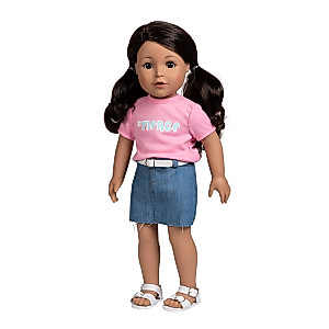 ADORA Amazon Exclusive Amazing Girls Collection, 18” Realistic Doll with Changeable Outfit and Movable Soft Body, Birthday Gift for Kids and Toddlers Ages 6+ - Erica