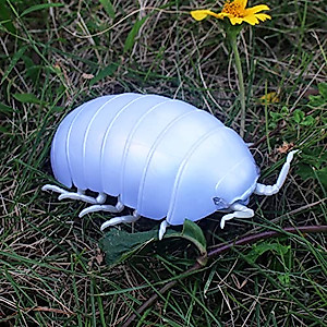 Tipmant RC Bug Remote Control Worm Realistic Pillbug Electronic Animal Prank Toy Insect Car Vehicle Kids Birthday Gifts (White)